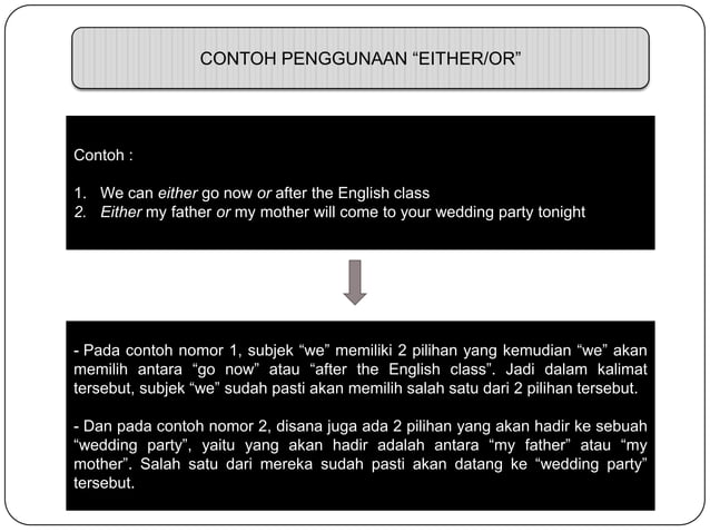 Either or dan neither nor | PPT