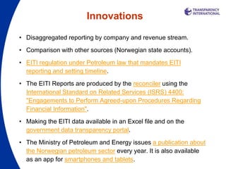 Experiences with EITI in Norway | PPTX