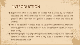 Superstitions in India PowerPoint presentation | PPTX