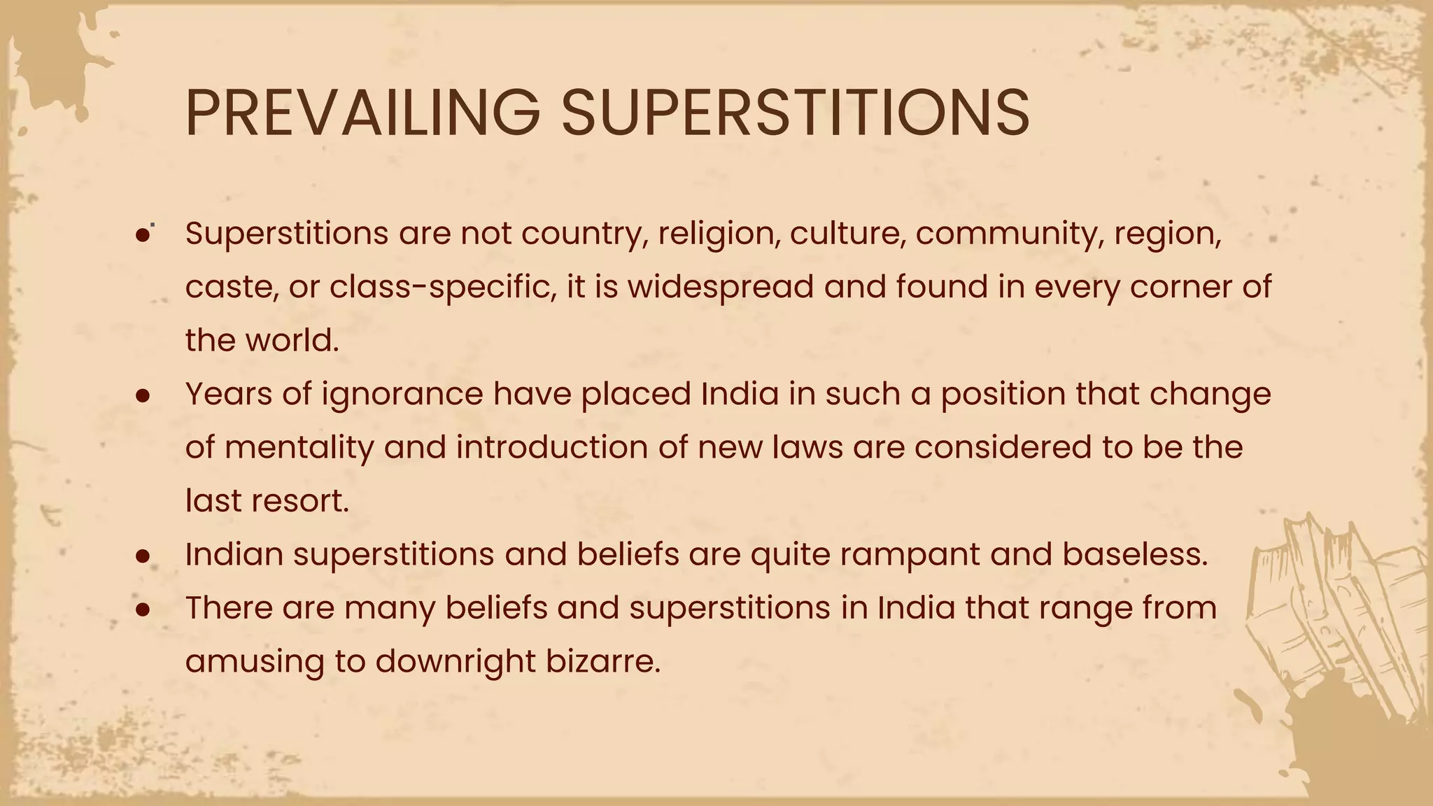 Superstitions in India | PPTX