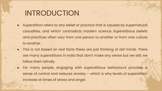 Superstitions in India | PPTX