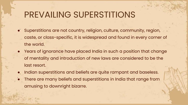Superstitions in India | PPTX | Hinduism | Religion & Spirituality