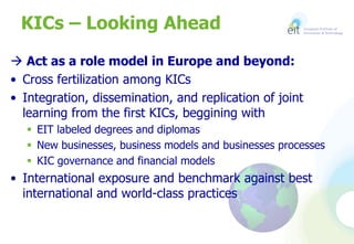 The EIT in a nutshell | PDF | Europe Travel | Travel Locations