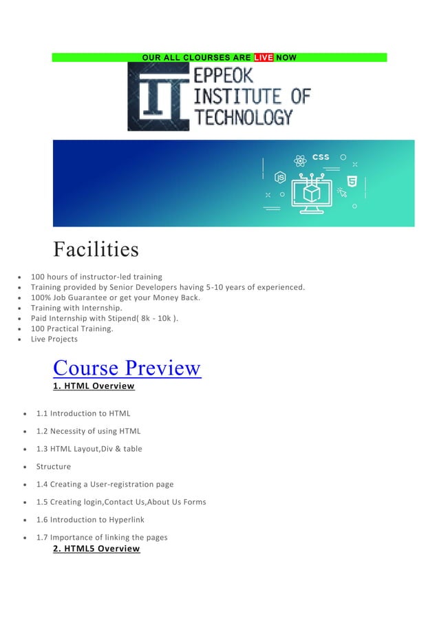 Eit web developing courses | PDF