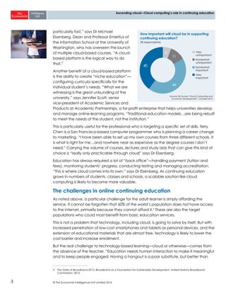 Ascending cloud: The role of cloud computing in continuing education | PDF