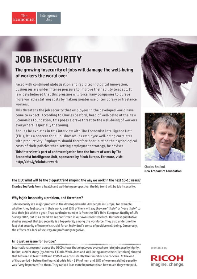 Job insecurity | PDF