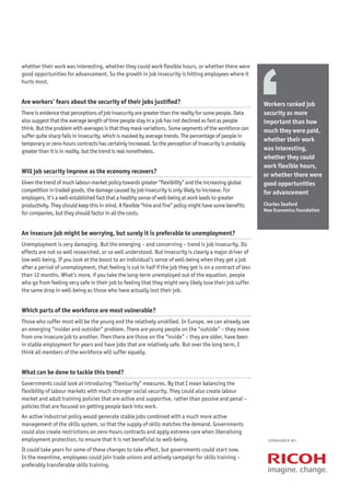 Job insecurity | PDF | Job Market | Economy