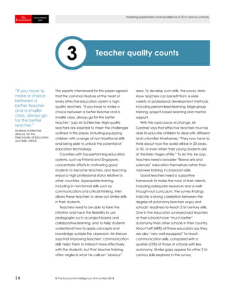 EIU - Fostering exploration and excellence in 21st century schools | PDF