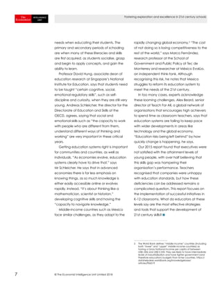 EIU - Fostering exploration and excellence in 21st century schools | PDF