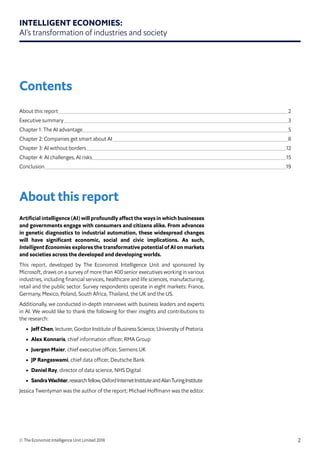 Intelligent Economies: AI's transformation of industries and society | PDF