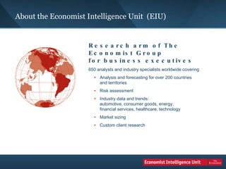 Economist Intelligence Unit Webinar: No Double Dip_8_26_10 | PPT