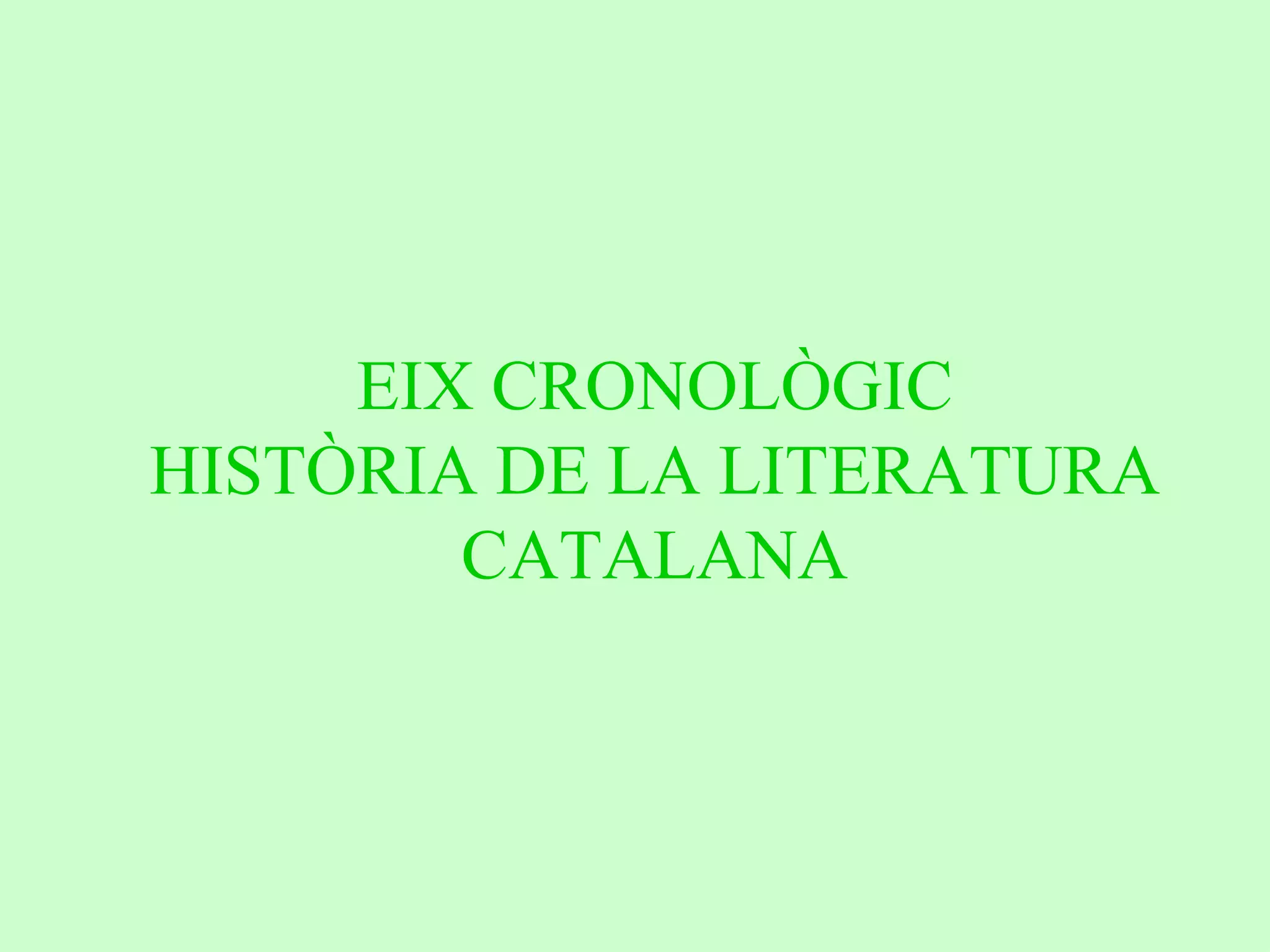 Eix cronològic | PPT