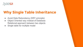 Single table inheritance | PPTX