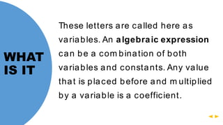 Algebraic Expressions | PPT