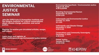 Environmental Justice Seminar 3: Slide Deck | PDF