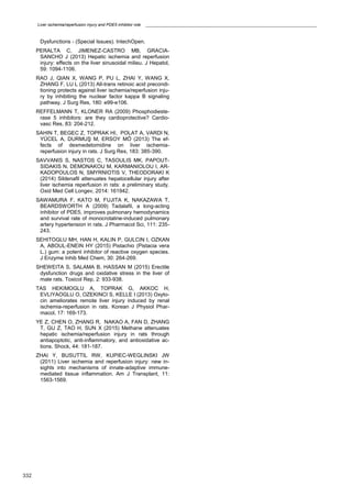 Liver ischemia/reperfusion injury, a setting in which the functional ...