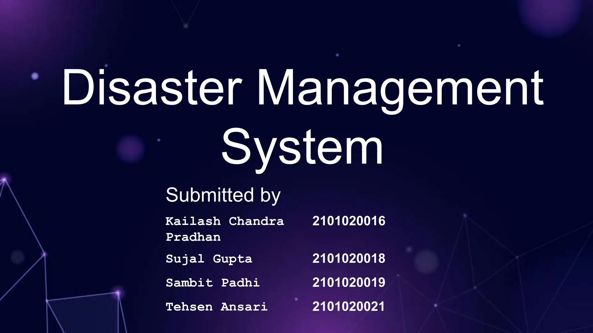 Presentation(Disaster Management System).pptx