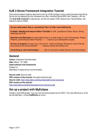 Ejb3 Struts Tutorial En | PDF