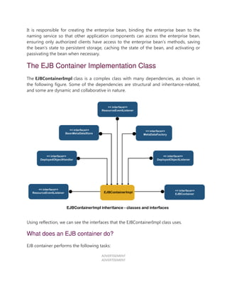 EJB Container Using in Java Bean process | DOCX