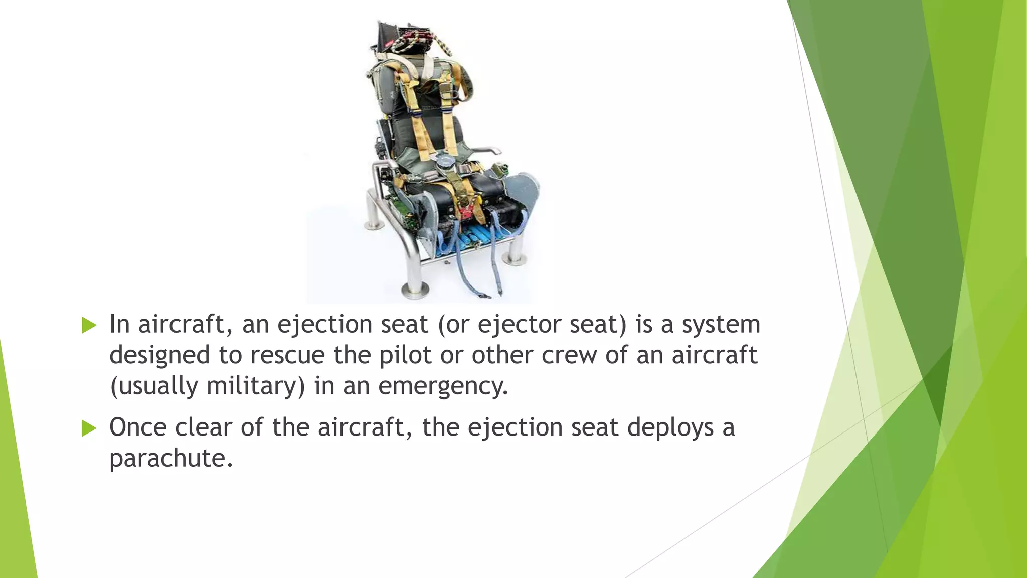 Ejection seat In Fighter Jets | PPTX