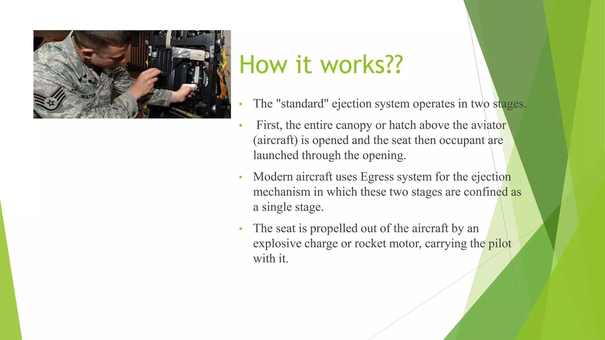 Ejection seat In Fighter Jets | PPTX