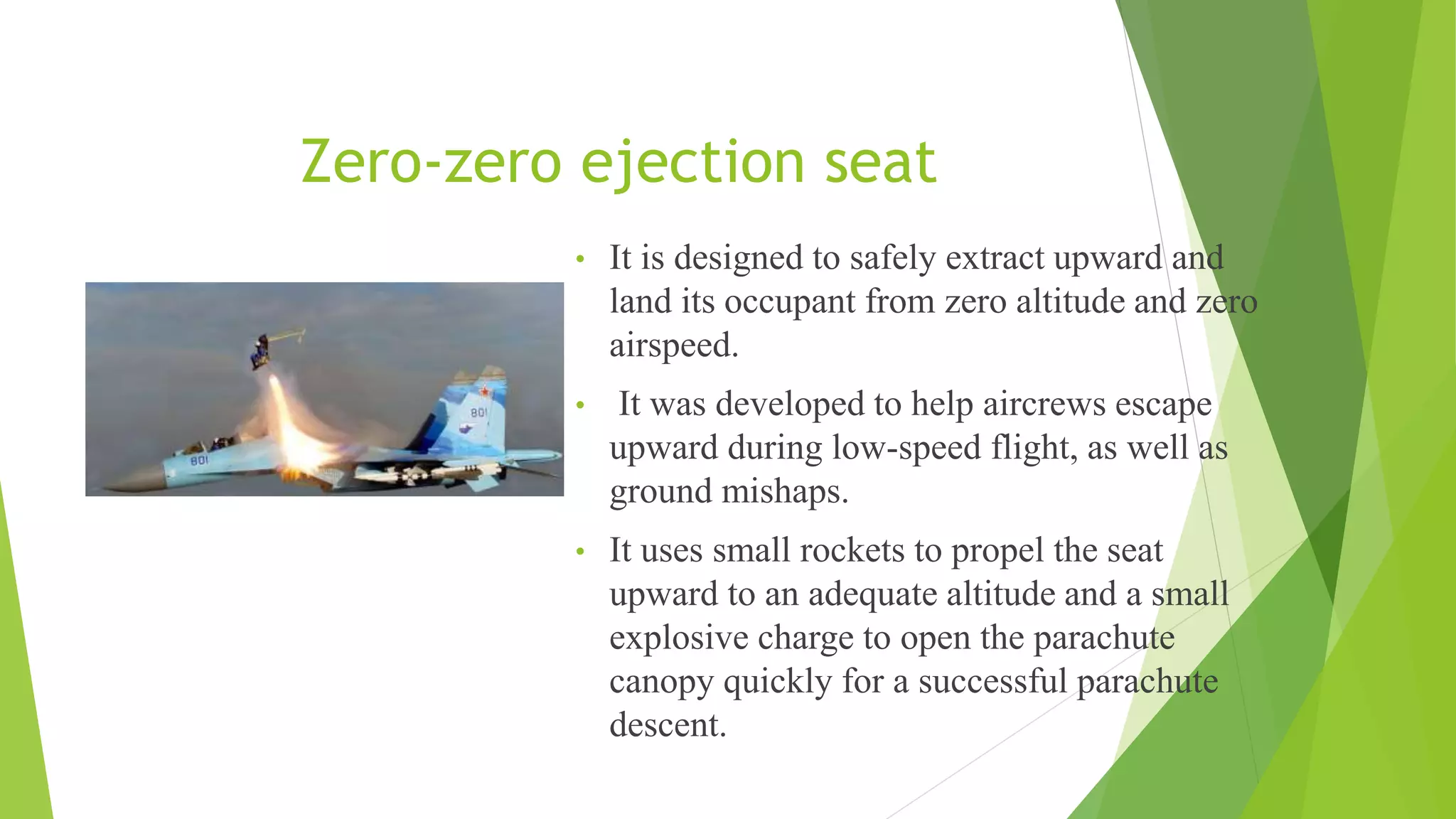 Ejection seat In Fighter Jets | PPTX