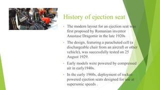Ejection seat In Fighter Jets | PPTX