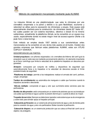 Ejecución de chimeneas mediante sistema ALIMAK y Raise Borer | DOCX