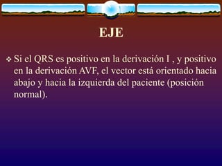 ELECTROCARDIOGRAMA EJE ELECTRICO | PPT