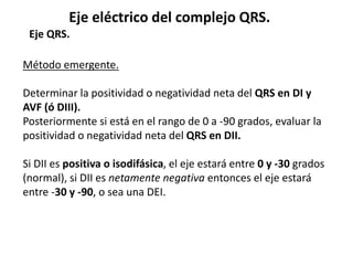 Eje eléctrico del complejo QRS. | PPTX