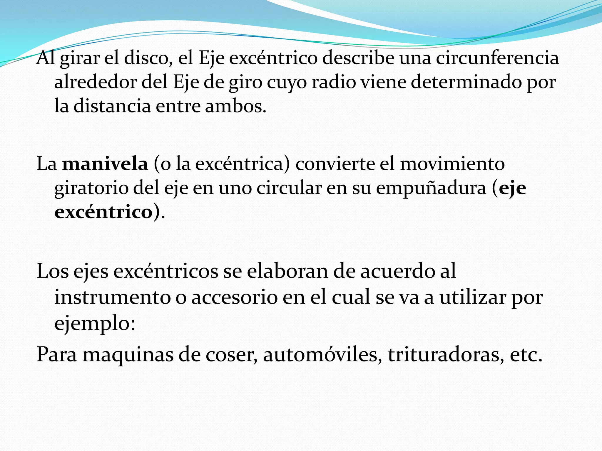 Eje excentrico[1] | PPTX