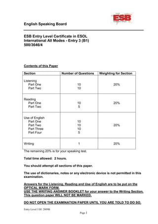 Ejemplar del examen b1 | PDF
