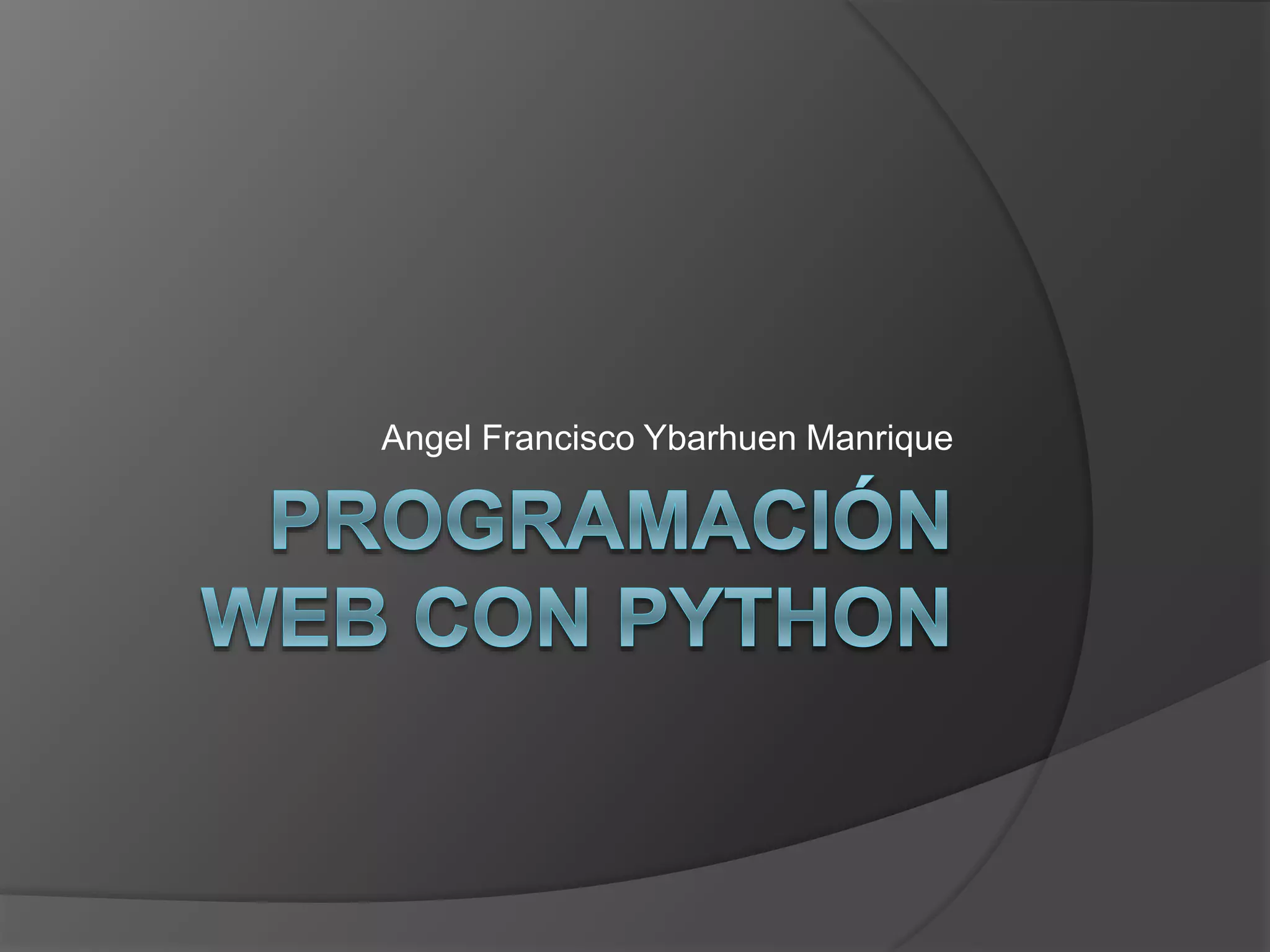 Programación con python | PPTX