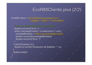 Ejemplo Java Rmi | PDF