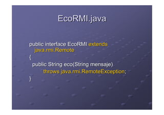 Ejemplo Java Rmi | PDF