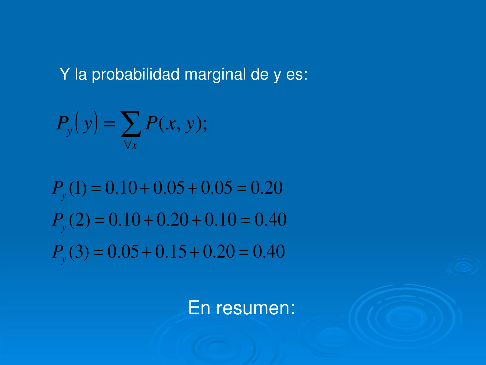 Probabilidades Marginales | PPT