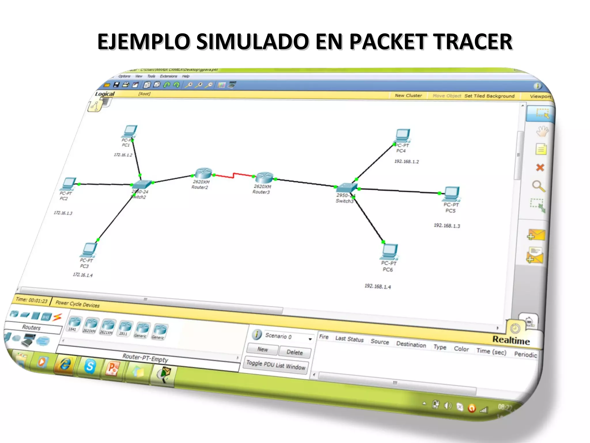 Ejemplo packet tracer | PPT