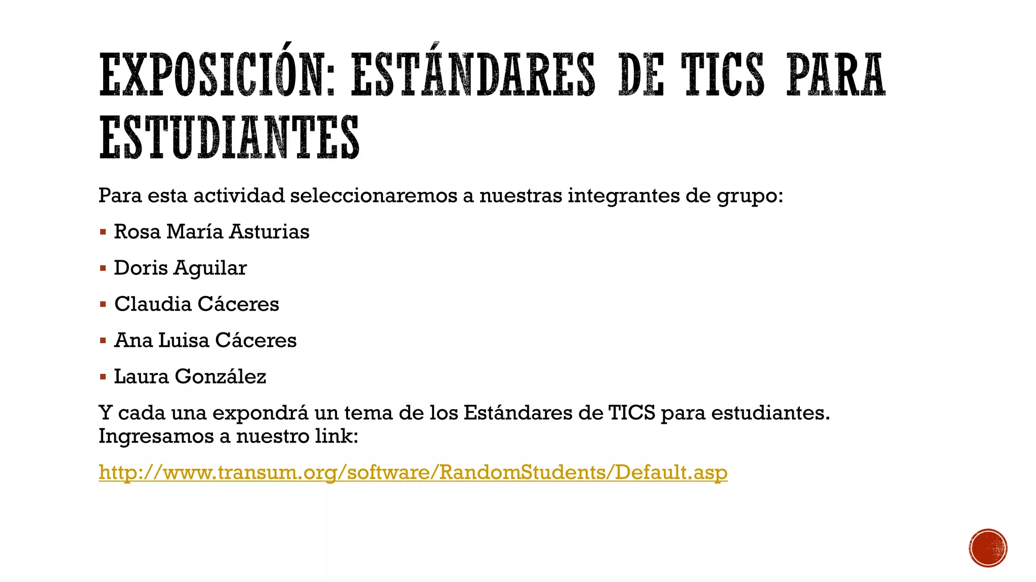 Ejemplo Random Student Generator | PPT