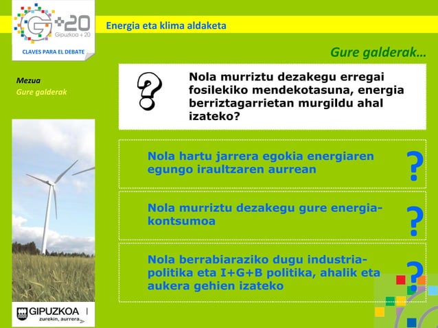 energia eta klima aldaketa | PPT
