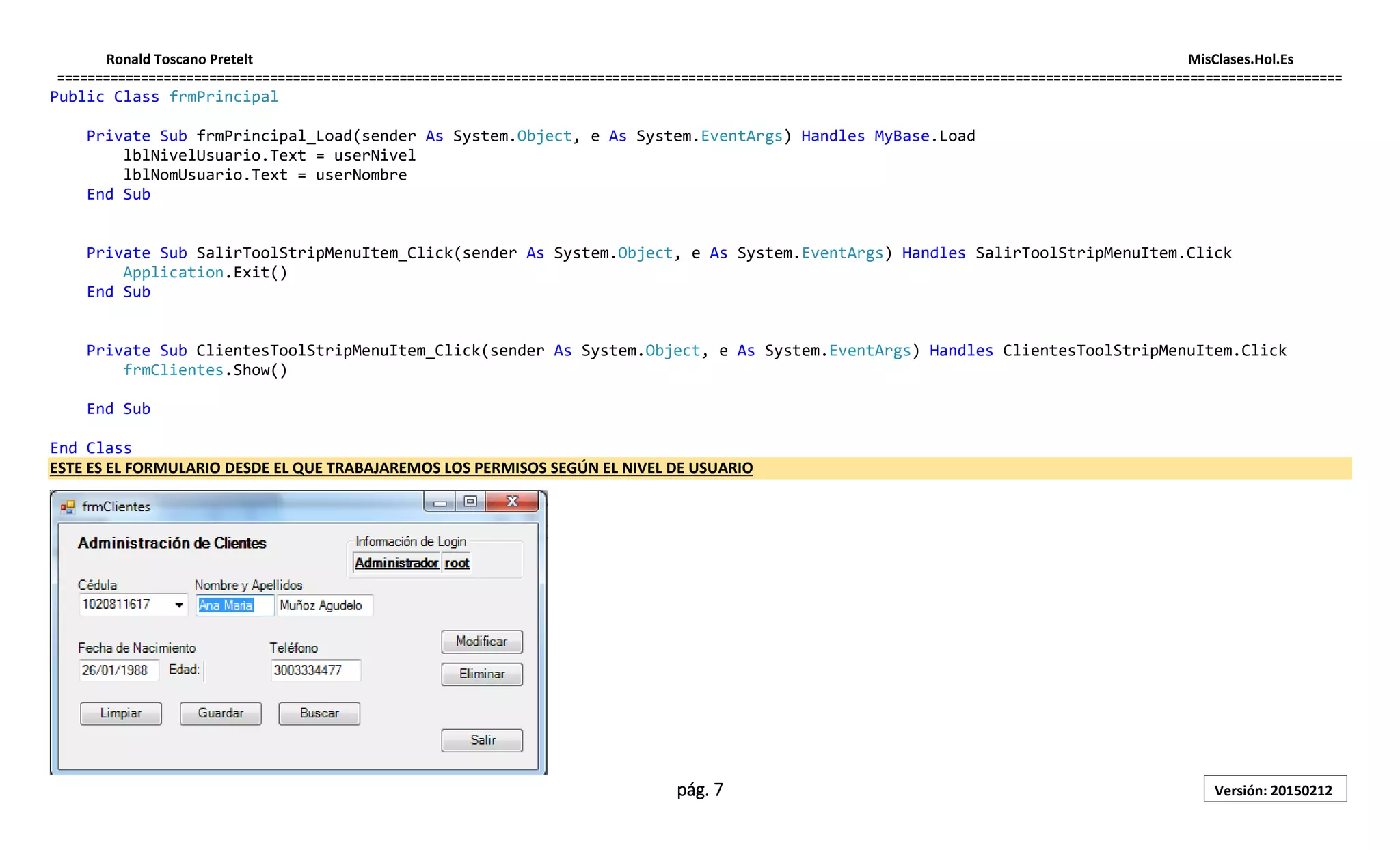 Ejemplo con control de permisos o niveles de usuario | PPT