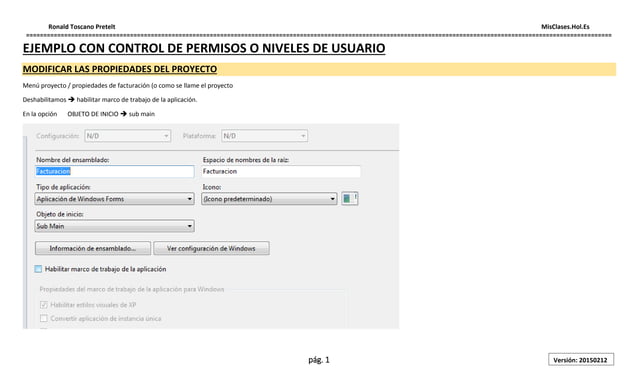 Ejemplo con control de permisos o niveles de usuario | PDF
