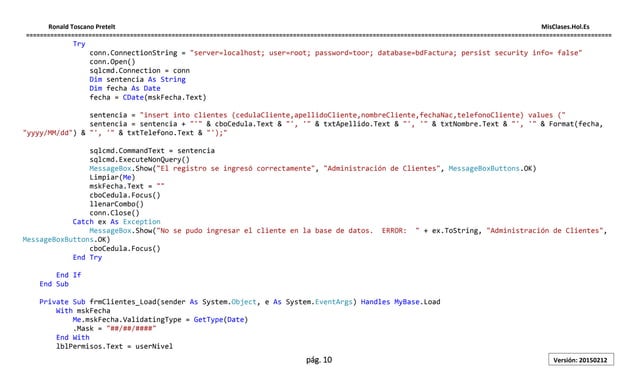Ejemplo con control de permisos o niveles de usuario | PDF