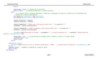 Ejemplo con control de permisos o niveles de usuario | PDF