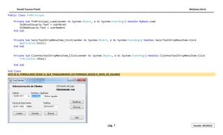 Ejemplo con control de permisos o niveles de usuario | PDF