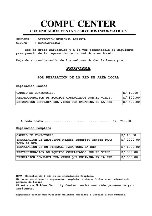 10 Ejemplos De Proforma En Word Para Descargar Procrastina F Cil