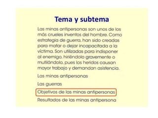Ejemplo de temas y subtemas | PPTX