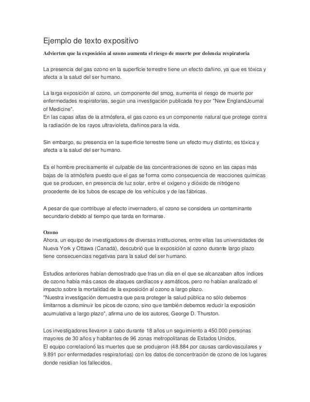 20 Ideas De Ejemplo De Texto Expositivo Ejemplo De Texto Expositivo