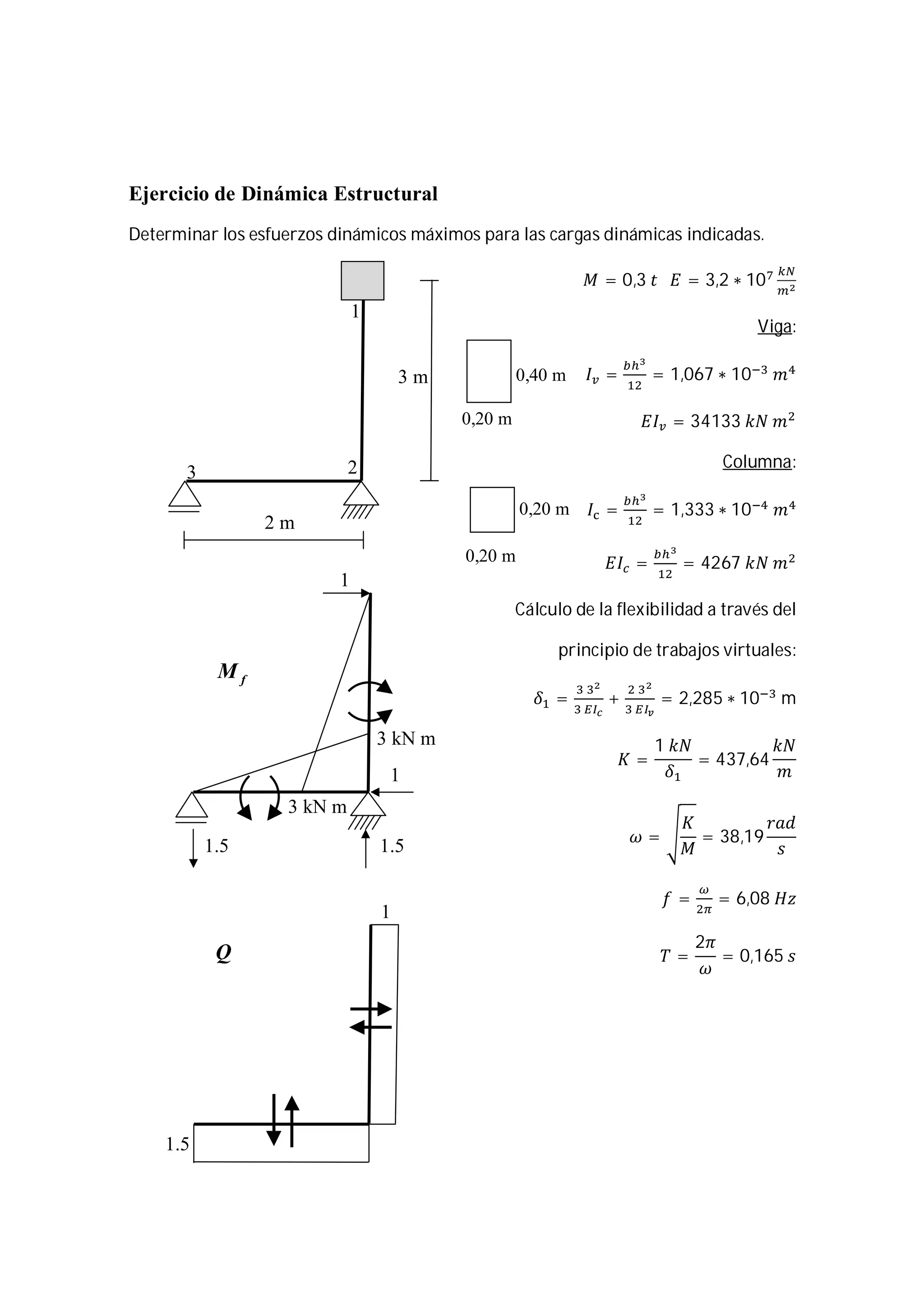 Ejemplo dinamica estructural | PDF