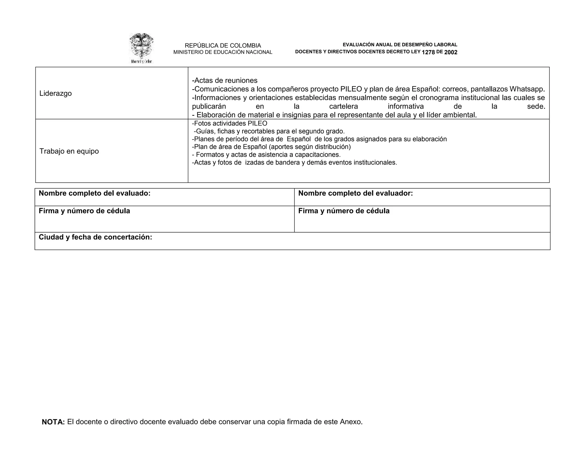 Ejemplo Formato Contribuciones para docentesdocx | DOCX | Educational ...