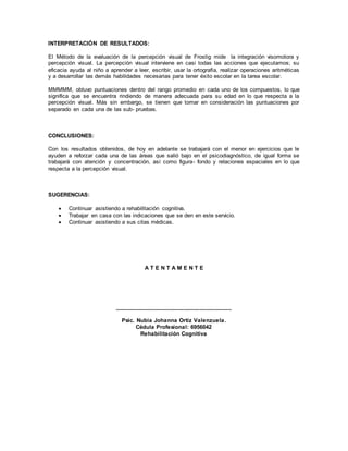 Ejemplo informe frostig | DOCX